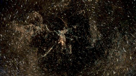 Rotation Particles With Wavy Pattern Magical Galaxy 3d Rendering