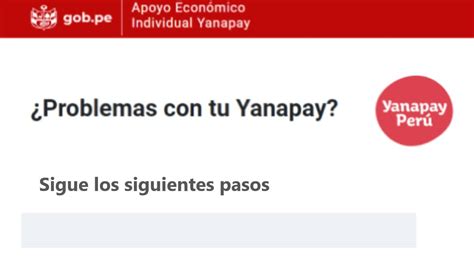 Problemas Bono Yanapay