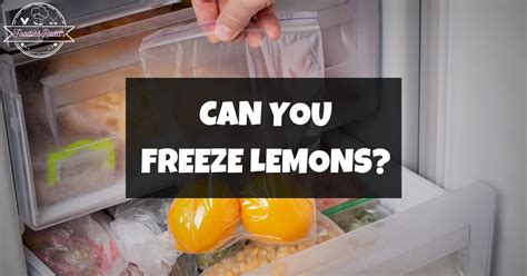 Can You Freeze Lemons Preserving Flavor Foodies Radar