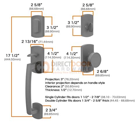 Emtek Door Hardware Emtek Ridgemont Entrance Handleset