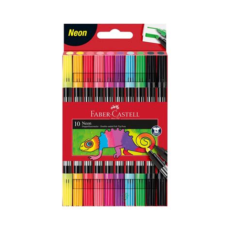 Marcador Faber Castell Doble Punta Colores Neón