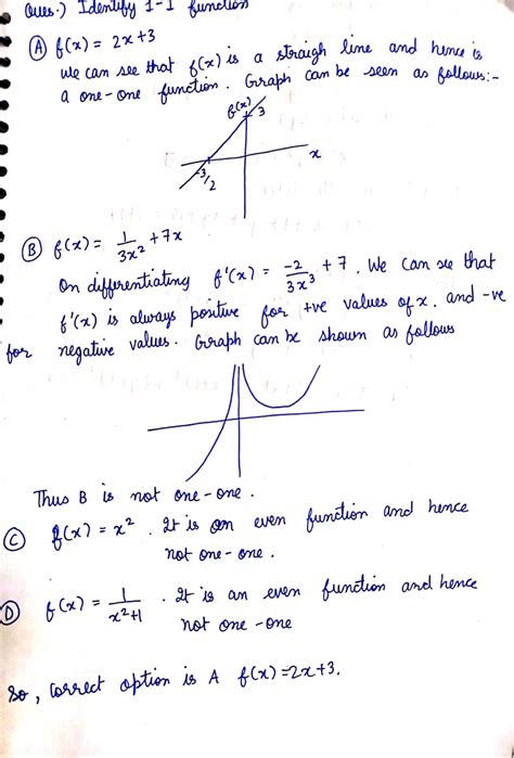Solved What Is Equation Question 18 Identify A One To One Function