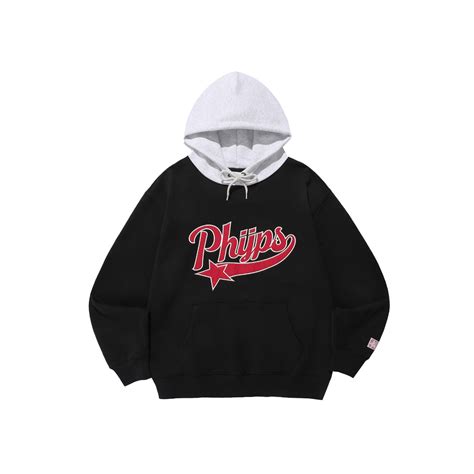 피지컬 디파트먼트 아플리케 스타테일 후드 블랙 Physical Department Kream