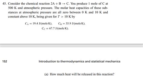 Consider The Chemical Reaction A B C You Chegg