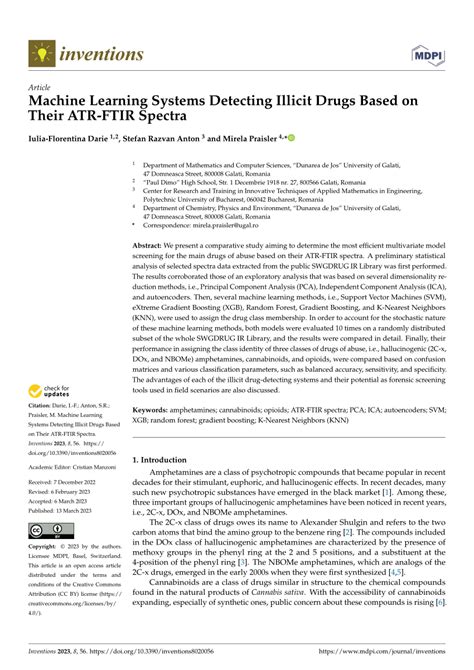 Pdf Machine Learning Systems Detecting Illicit Drugs Based On Their Atr Ftir Spectra