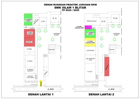 Denah Ruangan Dpib Smk Islam 1 Blitar