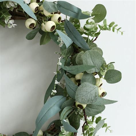 Mixed Berries Greens Faux Eucalyptus Wreath Vogue Gadget