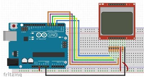 Nokia LCD Display With Arduino Display Images Shapes Text