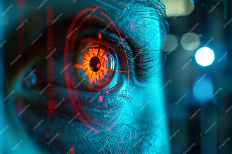 Premium Photo An Iris Scan At A Military Base For Secure Facilit Generative Ai