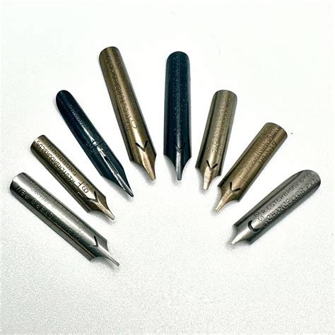 Lot Of 8 Rare Esterbrook Dip Pen Nibs For Engrossing Italics Broad Point Etc Etsy