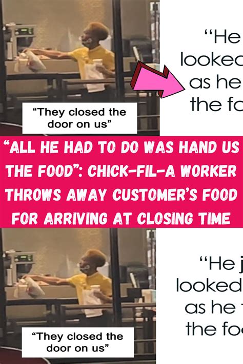 All He Had To Do Was Hand Us The Food” Chick Fil A Worker Throws Away