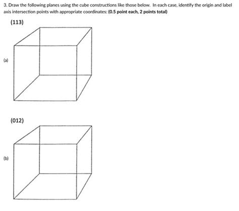 Solved Draw The Following Planes Using The Cube Chegg Com