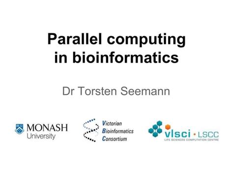 parallel computing in bioinformatics emann balti bioinformatics