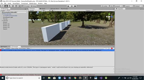 the type or namespace name could not be found unity engine unity