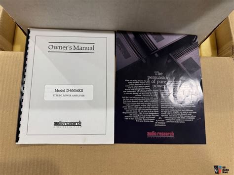 Audio Research D 400 MK II Power Amplifier Black Amazing Condition