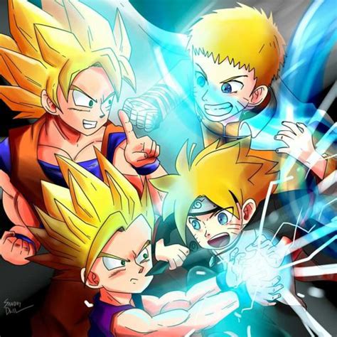 Goku E Gohan Vs Naruto E Boruto Otanix Amino