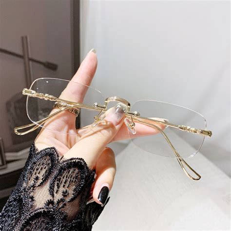 40 To 0 Frameless Photochromic Myopia Glasses Computer Glasses For Myopia Women Anti Blue