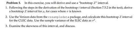 Solved Problem In This Exercise You Will Derive And Use A