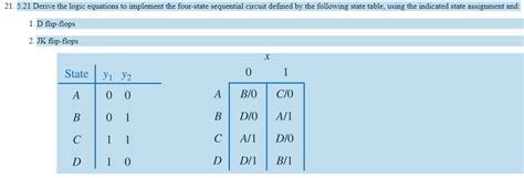 solved 21 5 21 derive the logic equations to implement the