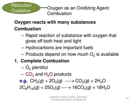PPT Oxidation Reduction Reactions CHAPTER 6 Chemistry The Molecular Nature Of Matter 6 Th