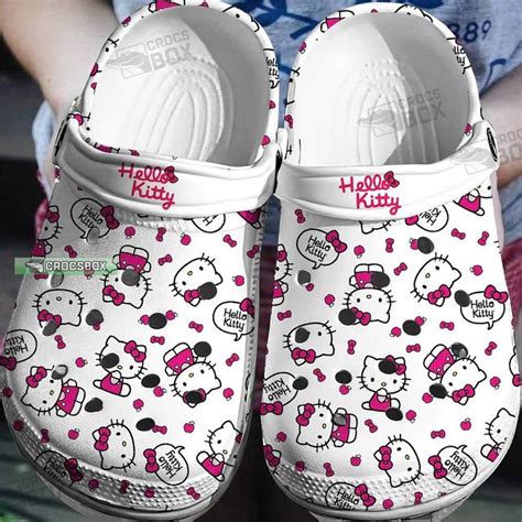 Hello Kitty X Crocs Unisex Hello Kitty Crocs White Crocs Crocs Shoes Pink Crocs
