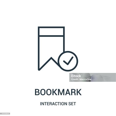상호 작용 집합 컬렉션에서 책갈피 아이콘 벡터입니다 얇은 선 북마크 개요 아이콘 벡터 일러스트 레이 션입니다 0명에 대한 스톡 벡터 아트 및 기타 이미지 Istock