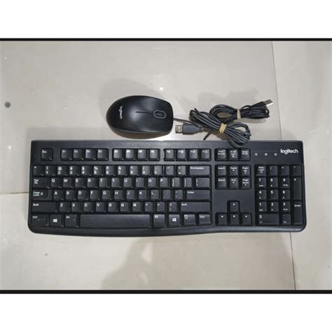 Jual Keyboard Logitech Usb K120 Mouse Second Original Mulus Shopee