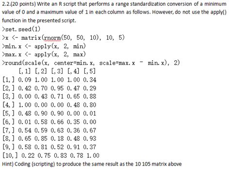2220 Points Write An R Script That Performs A