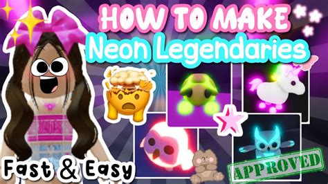 How To Make NEON LEGENDARIES FAST In Adopt Me 2023 Its Cxco Twins