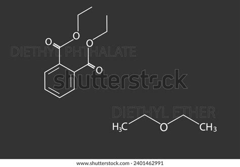 Diethyl Phthalate Ether Molecular Skeletal Chemical Stock Vector