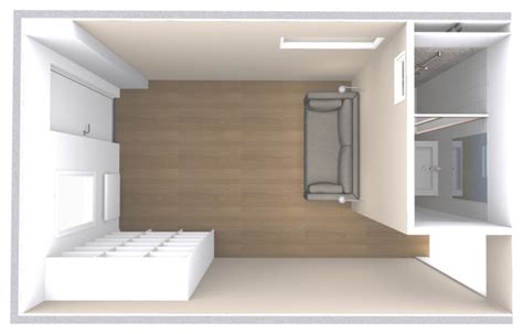 aménagement d un garage avec chambre et salle de bain Traditional