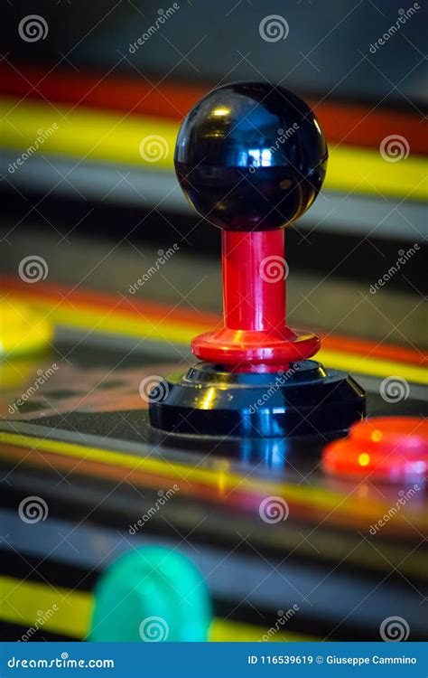 Joystick Of A Vintage Arcade Videogame Coin Op Stock Image Image Of Arcade Joystick 116539619