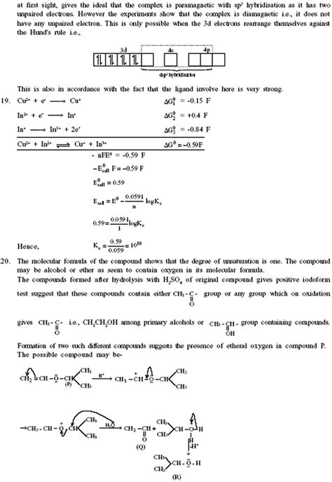 Iit 2004 Main Paper Solutions Chemistry Iit Jee 2004 Chemistry Main Question Paper And Solution