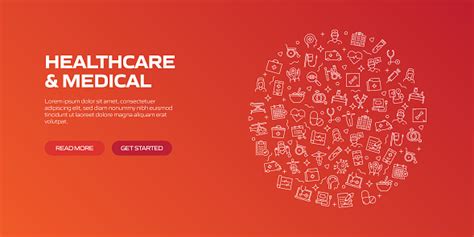 선형 아이콘이있는 건강 관리 및 의료 웹 배너 트렌디 한 선형 스타일 벡터 건강관리와 의술에 대한 스톡 벡터 아트 및 기타 이미지 건강관리와 의술 배경 주제 장기