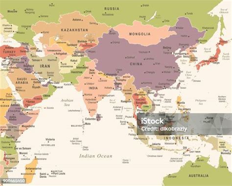 南亞地圖復古向量插畫向量圖形及更多中國圖片 中國 亞洲 以色列 Istock