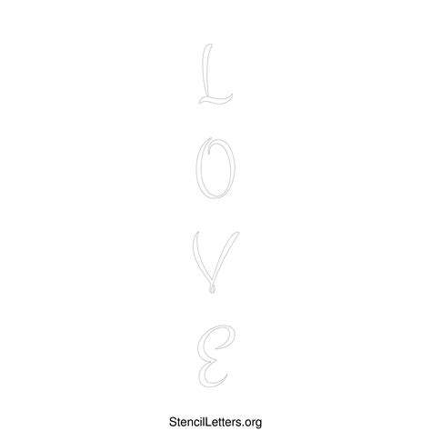 Love Stenciling Template 12x12 Inch DIY Printable Craft Letter