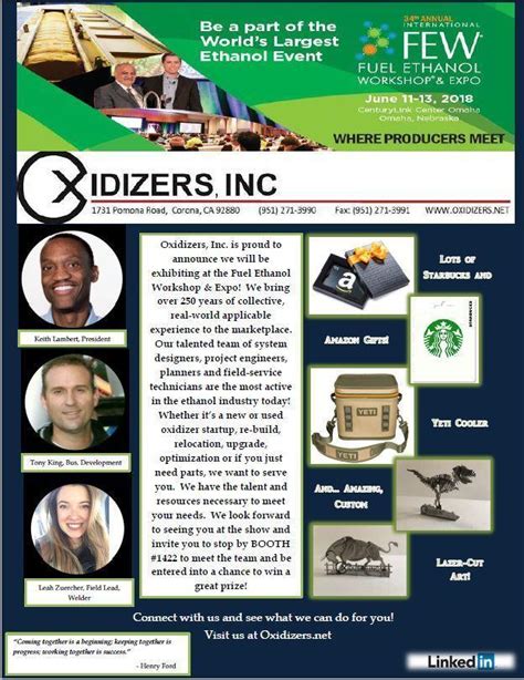 Oxidizers Inc On Linkedin Come Out And Visit Our Booth At The Few