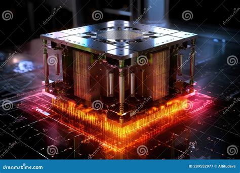 Quantum Computing System For Cybersecurity Stock Image Image Of