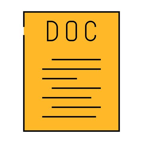 Doc File Format Document Icon Color Illustration 49825906 Vector Art At