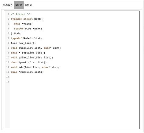 Solved Implement A Linked List In C This Is Part 10 In A Chegg