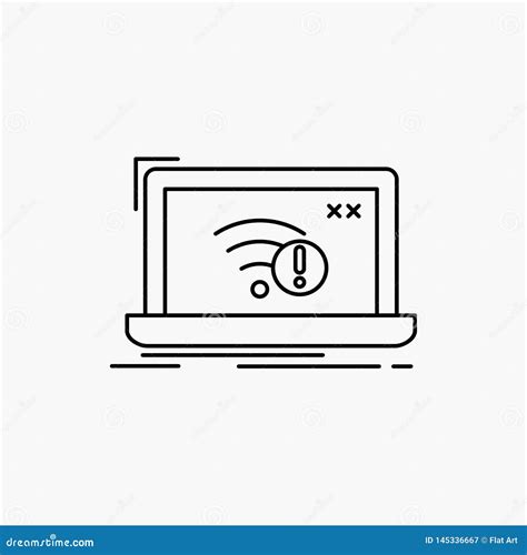 Conexi N Error Internet Perdido L Nea Icono De Internet Ejemplo