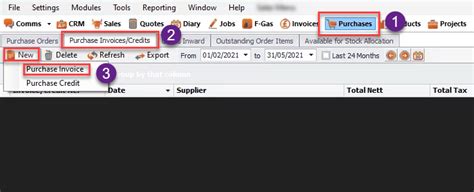 Creating Purchase Invoices Clik Service Clik