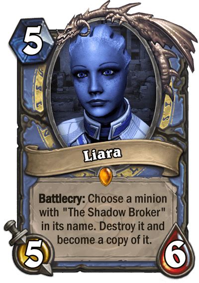 I Made Some Custom Mass Effect Themed Hearthstone Cards Rmasseffect