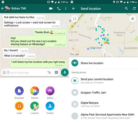 How To Share Your Live Location On WhatsApp With Your Android Example NG