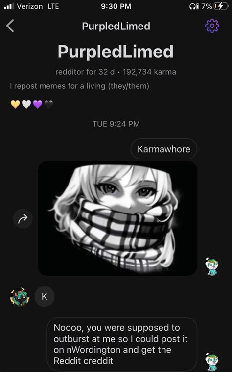 I Have Done It Btw Please Do Not Harass Purple Rnwordington