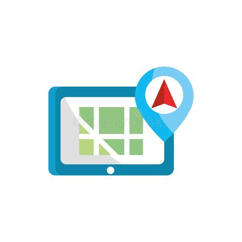 Mobile Pin Arrow Gps Map And Navigation Stock Vector Illustration Of Navigation Vector 165167098