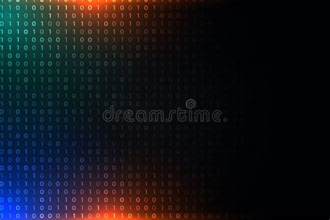 Digital Binary Code Tech Concept A Programming Language Stock