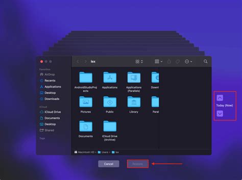 how to restore data on mac using time machine