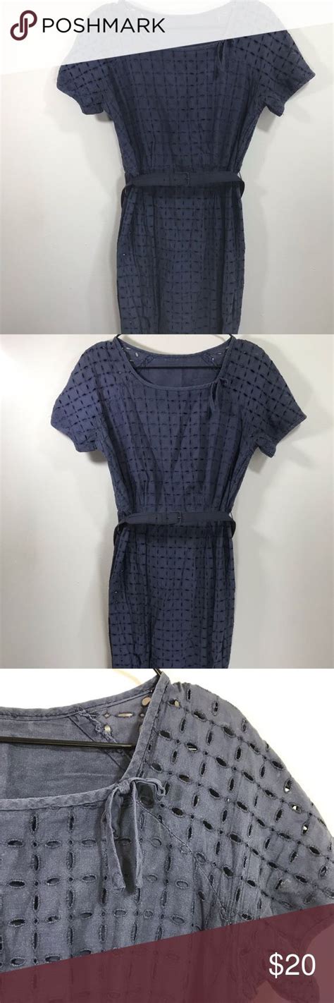 Vintage Broderie Anglaise Lace Sheath Dress Navy Lace Sheath Dress