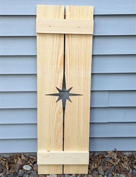Exterior Shutter With Mid Century Modern Mcm Starburst Cutout